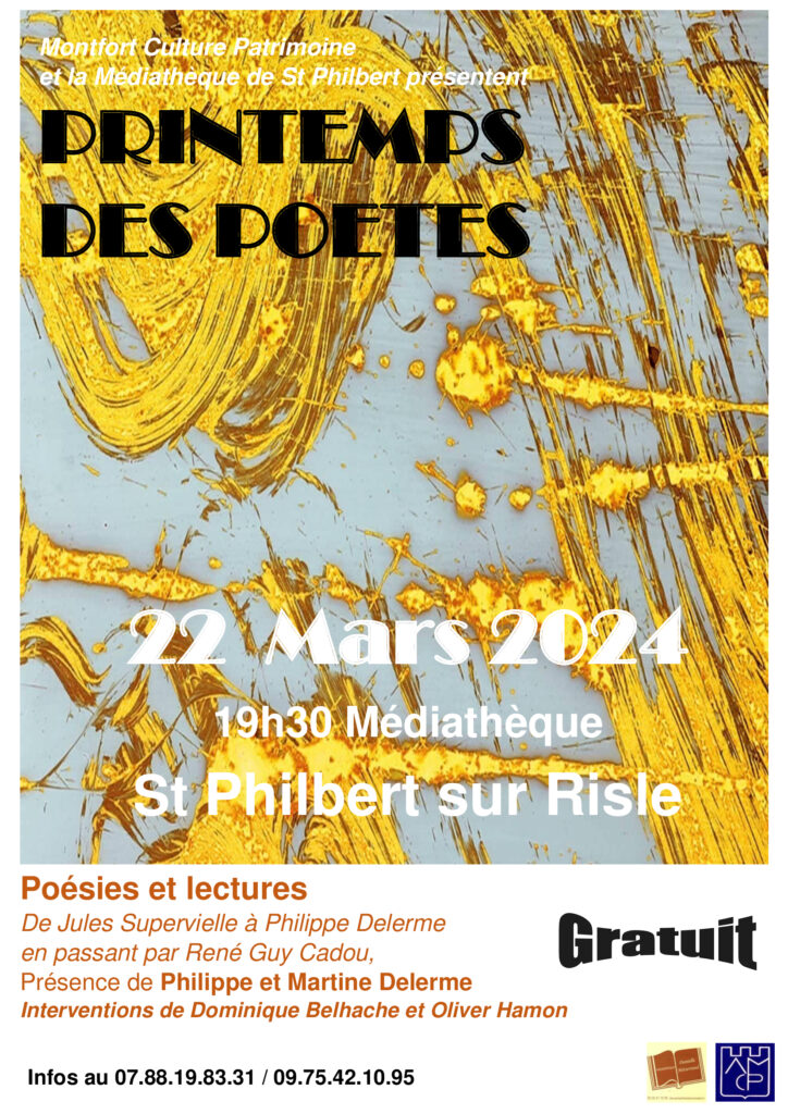 Printemps Des Poètes Association Monfort Culture Et Patrimoine